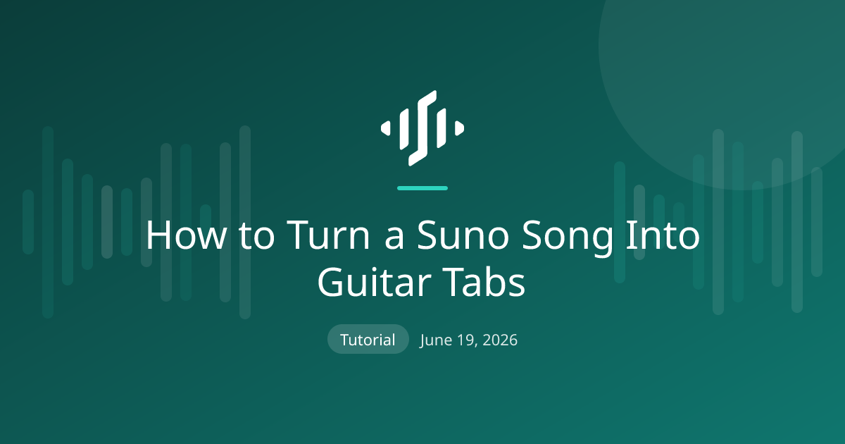 How to Turn a Suno Song Into Guitar Tabs - Songscription AI